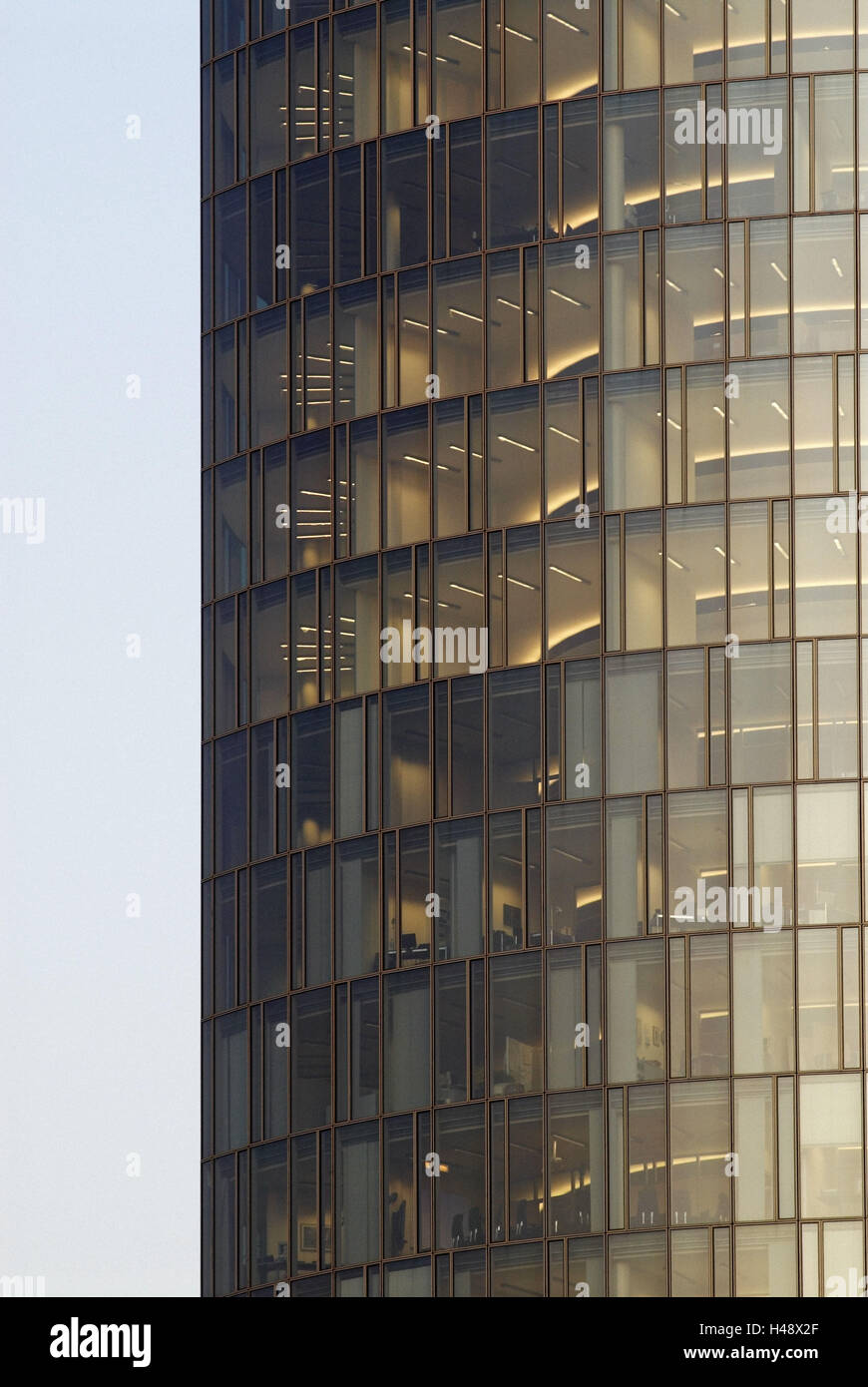 KölnTriangle, high rise, facade, window, offices, lamps, heavens ...