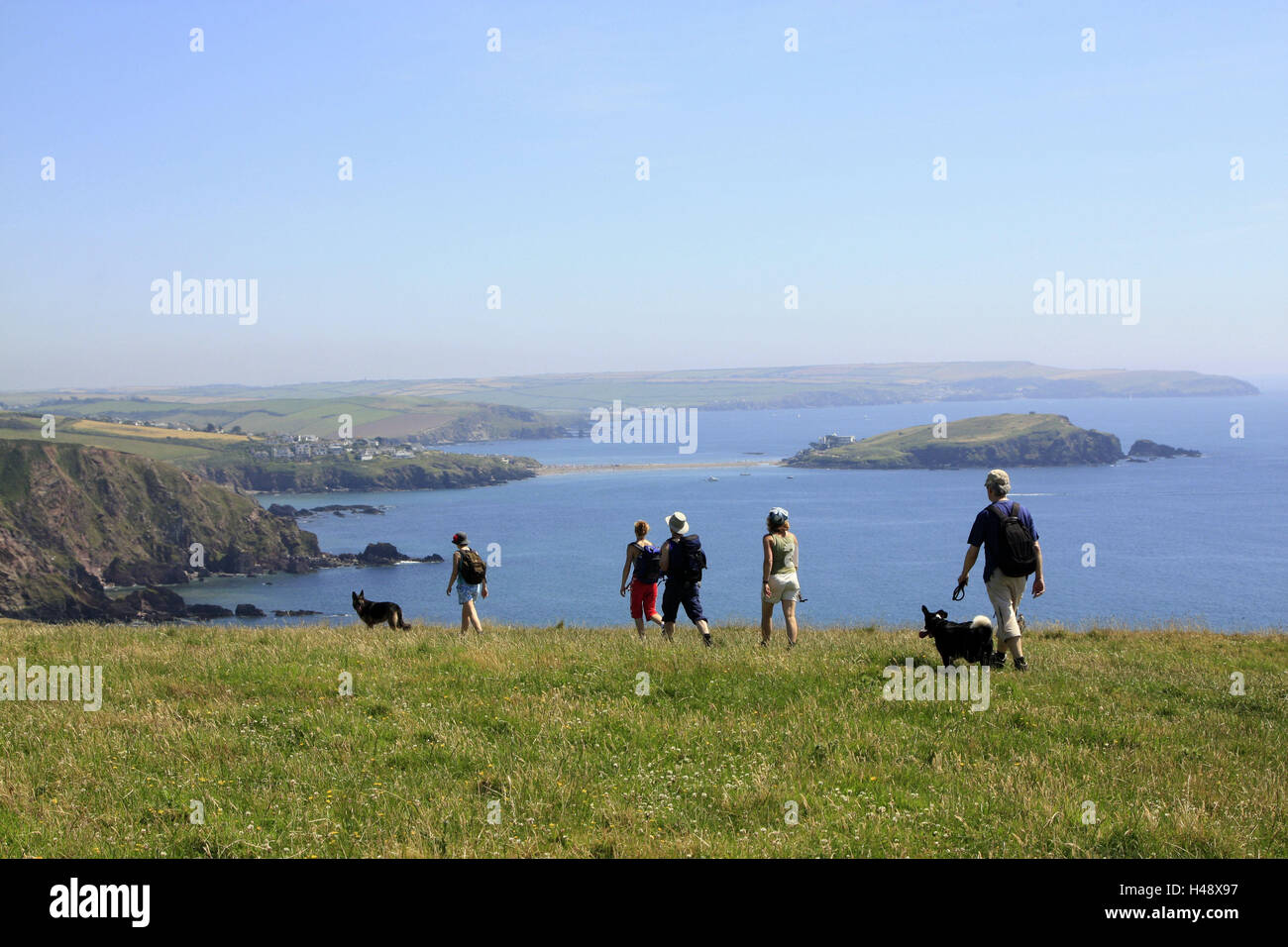 Great Britain, Devon, coastal scenery, tourist, summer, England ...