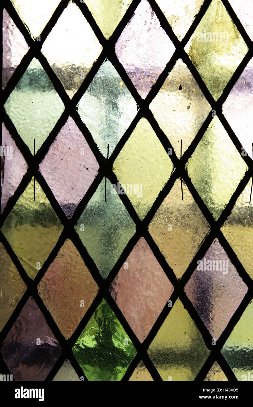 Windows, leadlighting, glasses, colourful, window pane, windowpane ...