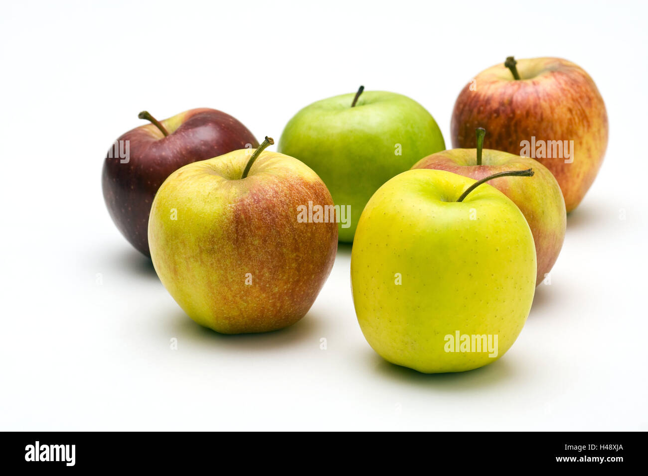 Apples, sorts, differently, medium close-up, Food, fruit, pomes, fruits ...