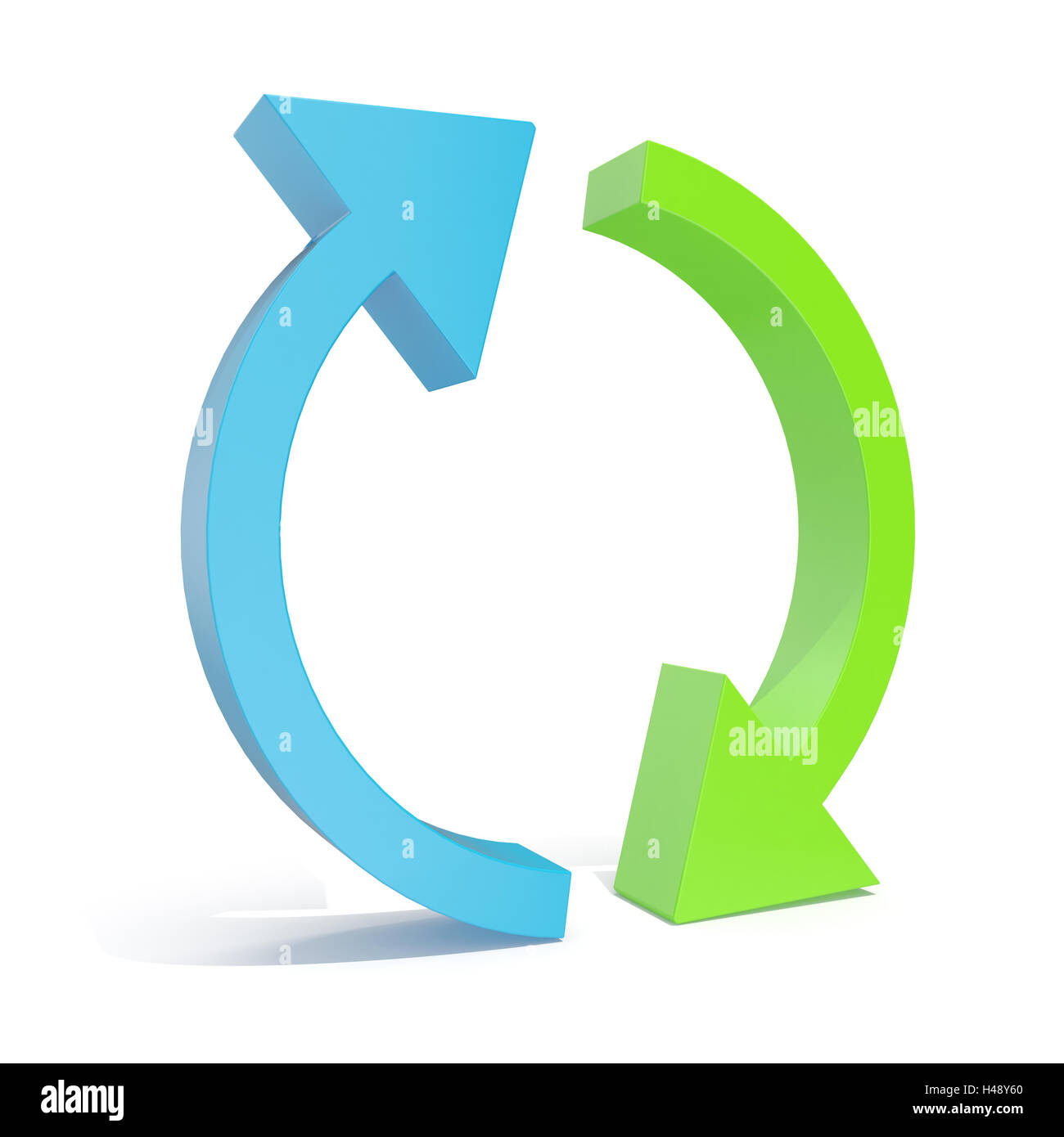 3d illustration circular Arrow isolated on white background Stock Photo ...