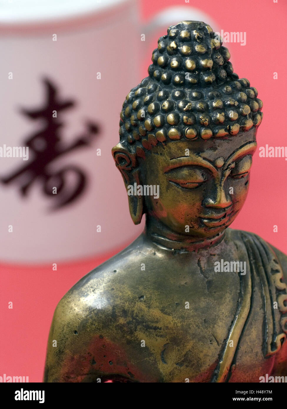 Buddha's figure, tea vessel, figure, in Chinese, medium close-up ...