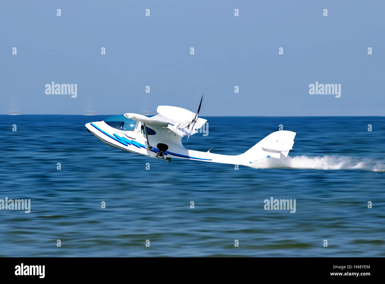seaplane take off on the sea Stock Photo - Alamy