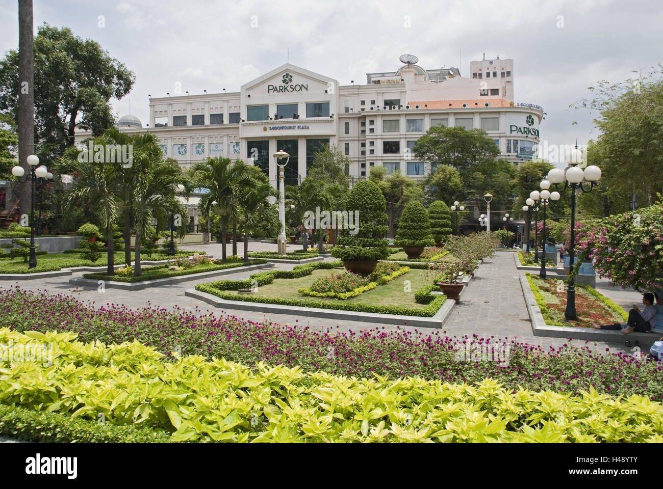 Vietnam, Ho Chi Minh City, park, plaza Saigon Tourist Stock Photo - Alamy