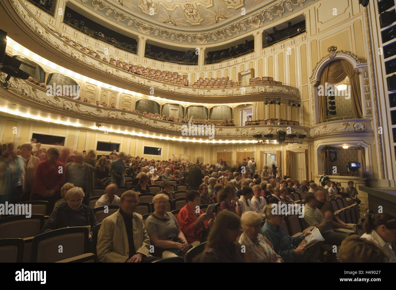 Theatre, auditorium, Dresden, Saxon, Germany Stock Photo - Alamy