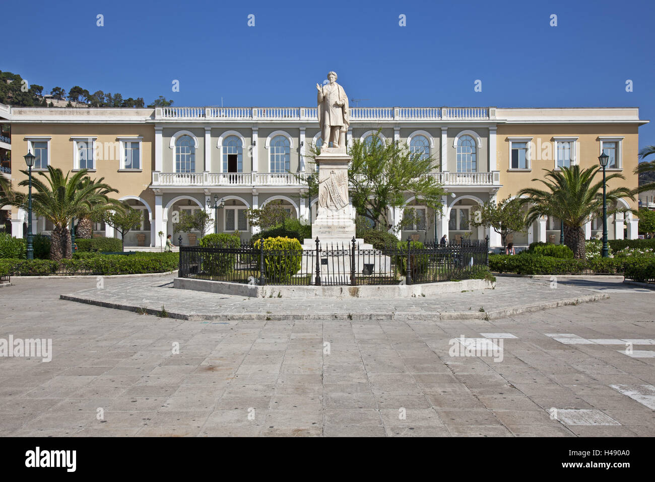 Greece, Zakynthos, space Solomos, monument Stock Photo - Alamy