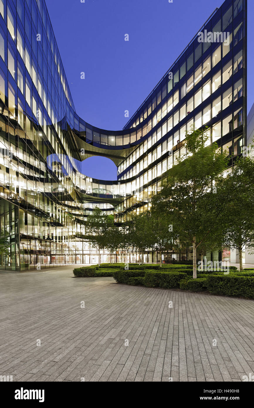 modern architecture, office buildings on the south shore of the Thames ...