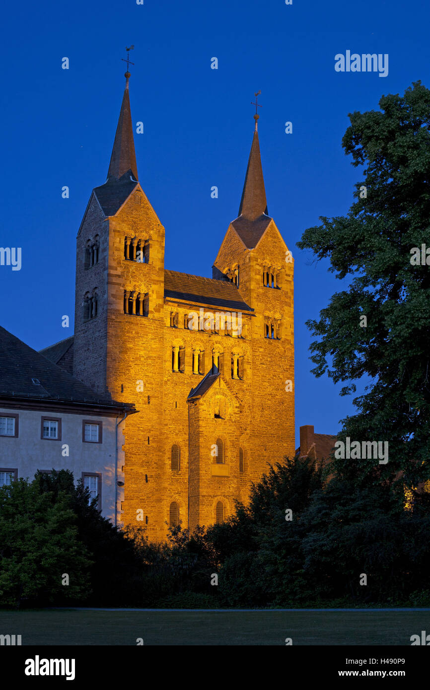 Germany, Weser Hills, North Rhine-Westphalia, Höxter, castle Corvey ...