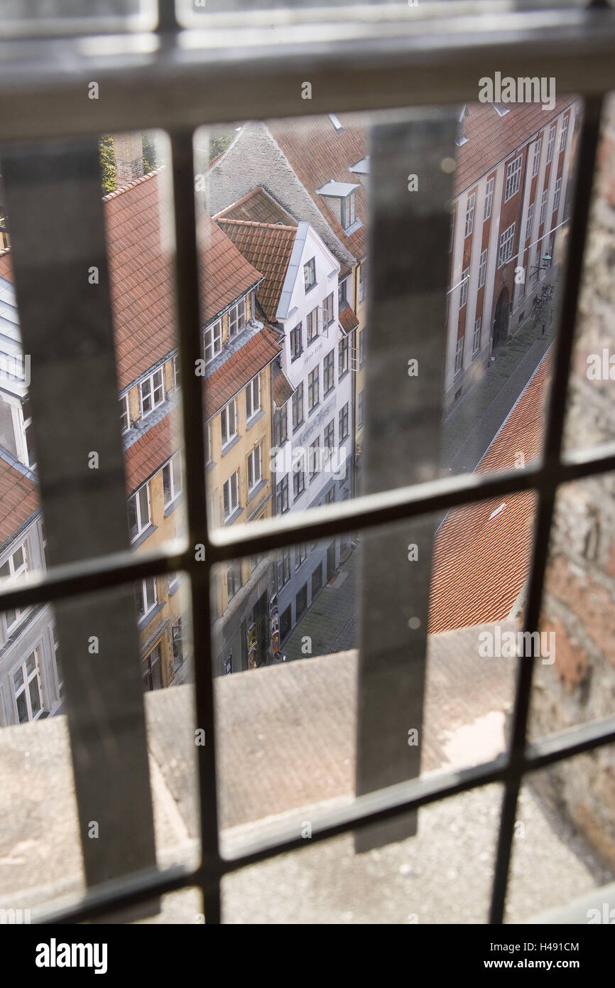 Denmark, Copenhagen, Rundetarn, view, window, alley Stock Photo - Alamy