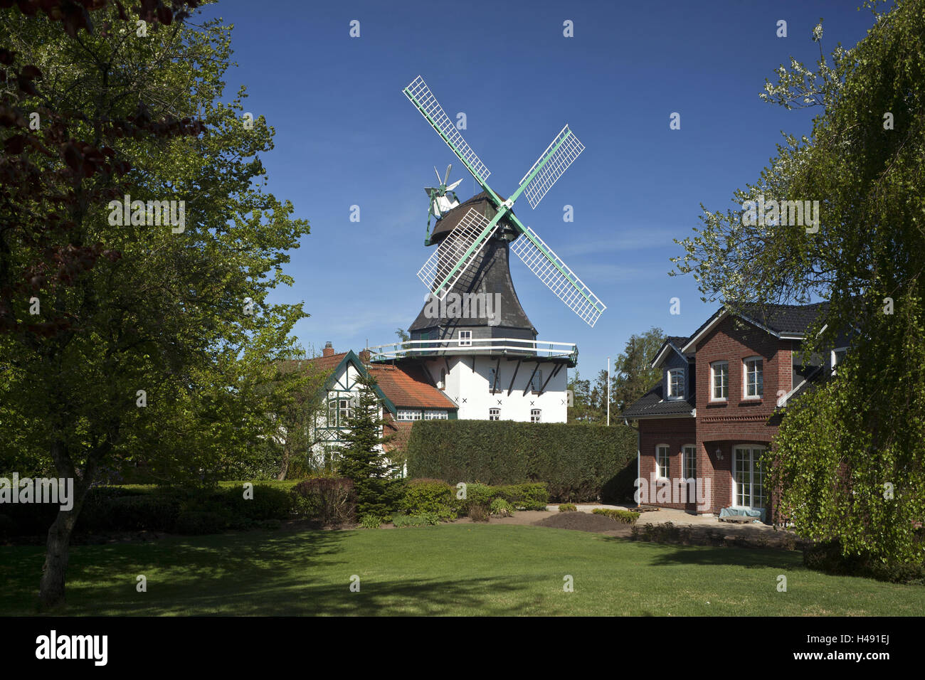 Germany, Schleswig - Holstein, Rieseby, windmill Anna, outside ...