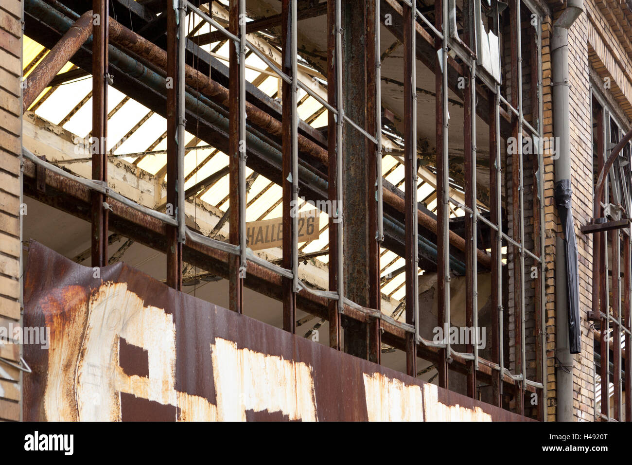 Berlin, cream nice pasture, disused power station, hall Stock Photo - Alamy