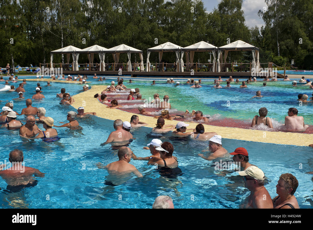 Germany, Lower Bavaria, Therme, swimming pool, visitor, bath Füssing ...