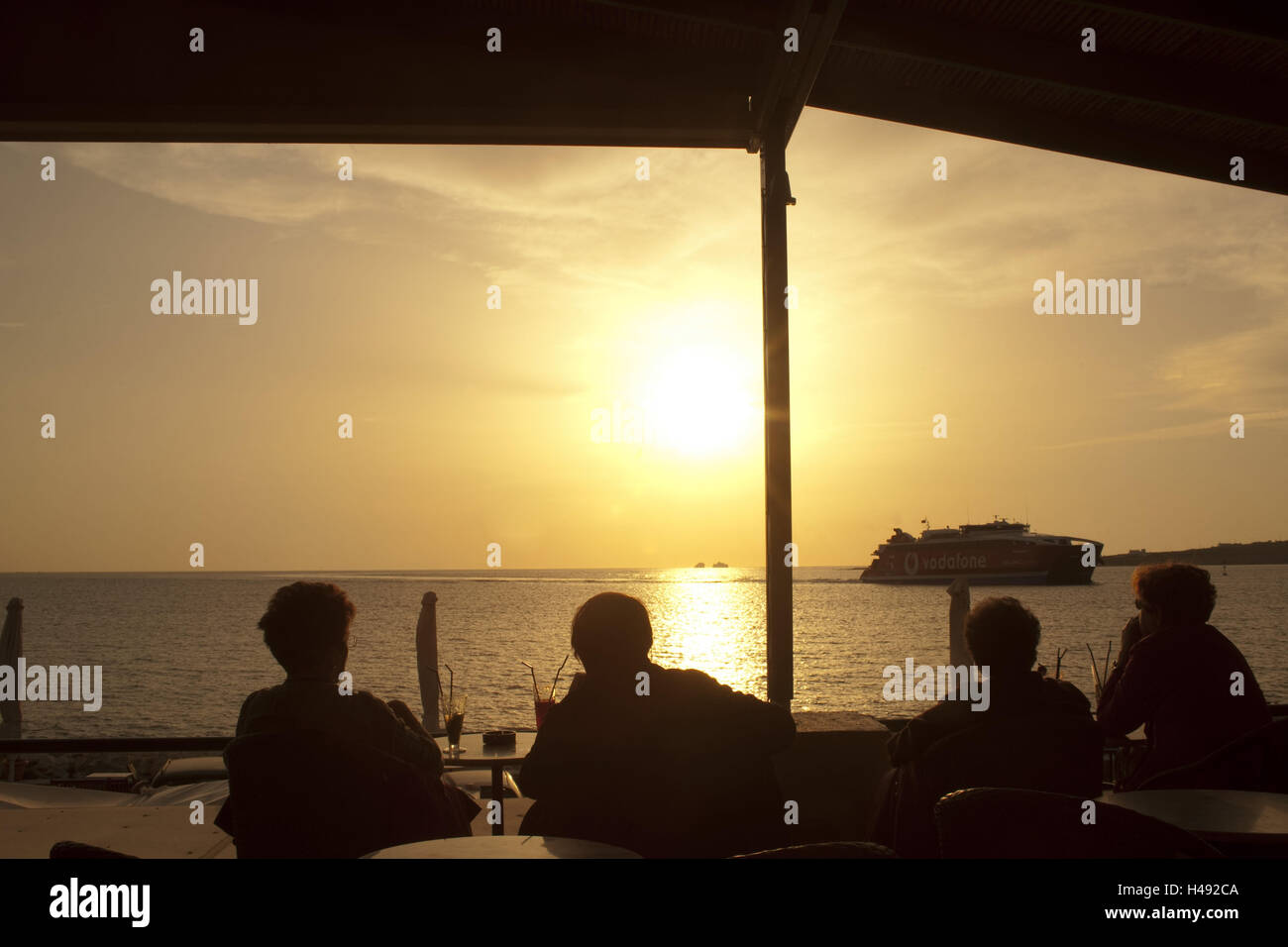 Greece, the Cyclades, Paros, Parikia, in the Kastro fourth, bar Pebbles ...