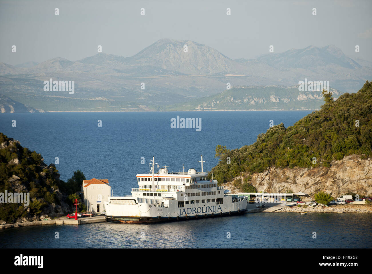Croatia, Dalmatia, island Mljet, Fährhafen Sobra Stock Photo - Alamy