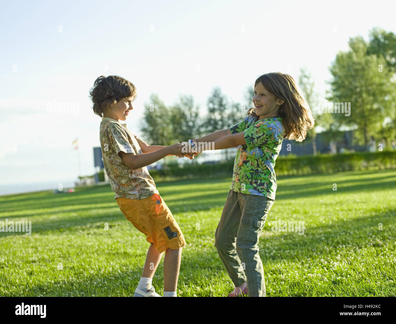 Children playing game turns hi-res stock photography and images - Alamy