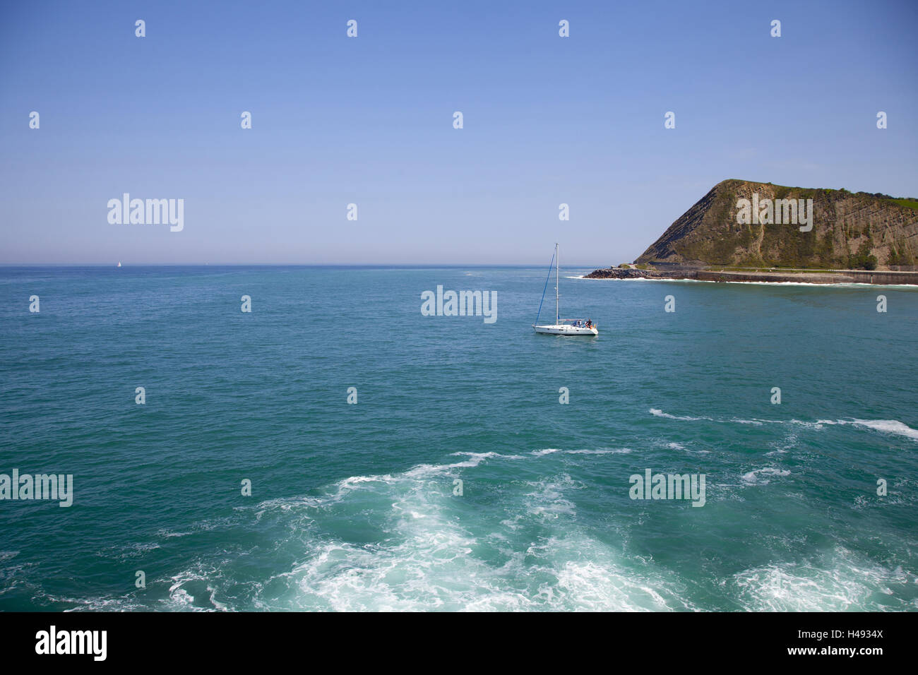 Coast of Zumaia, province of Guipuzcoa, the Basque Provinces, Spain ...