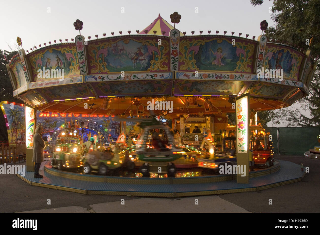 Austria, Vienna, favorite, carousel in the Böhmischen Prater, of a ...