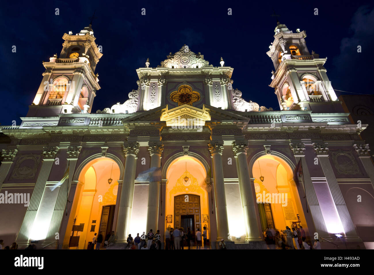 Argentina, province of Salta, Salta, cathedral, night, Argentina ...