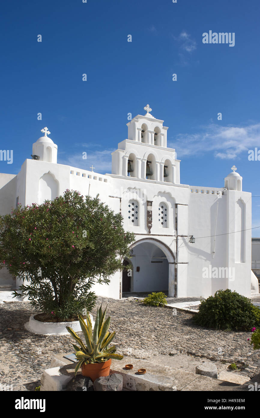 Greece, the Cyclades, Santorini, Pyrgos, church the archangel Michael ...