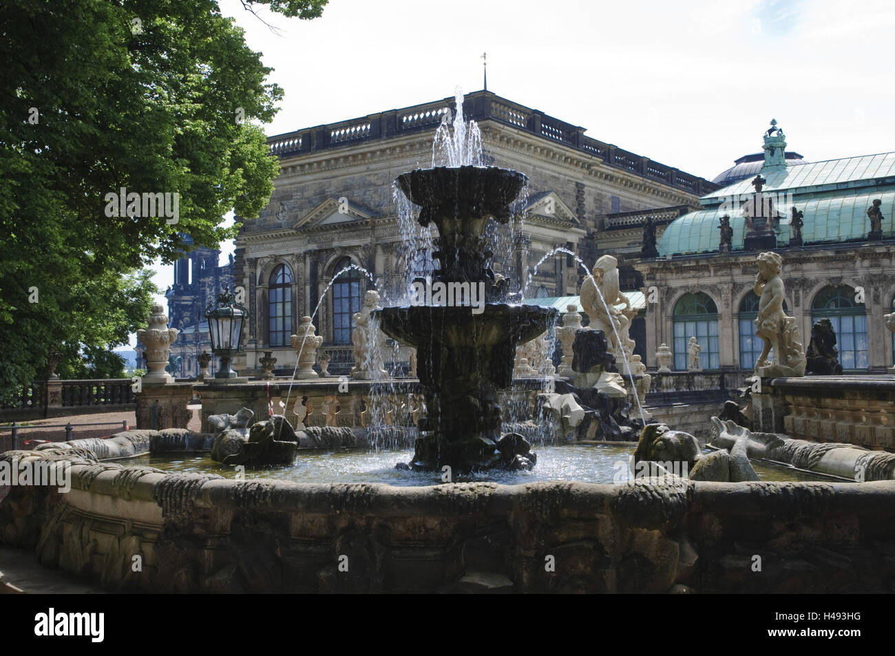 Dresden kennel, nymph bath, statues, Dresden, Saxon, Germany Stock ...