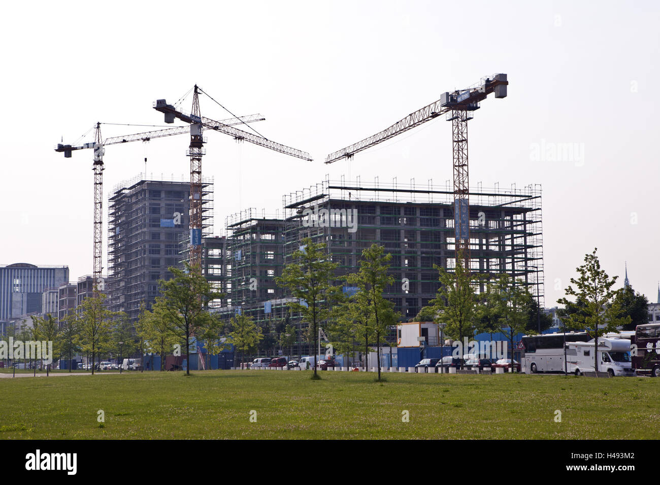 Construction of high rises in the Arnulfpark in Munich Stock Photo - Alamy