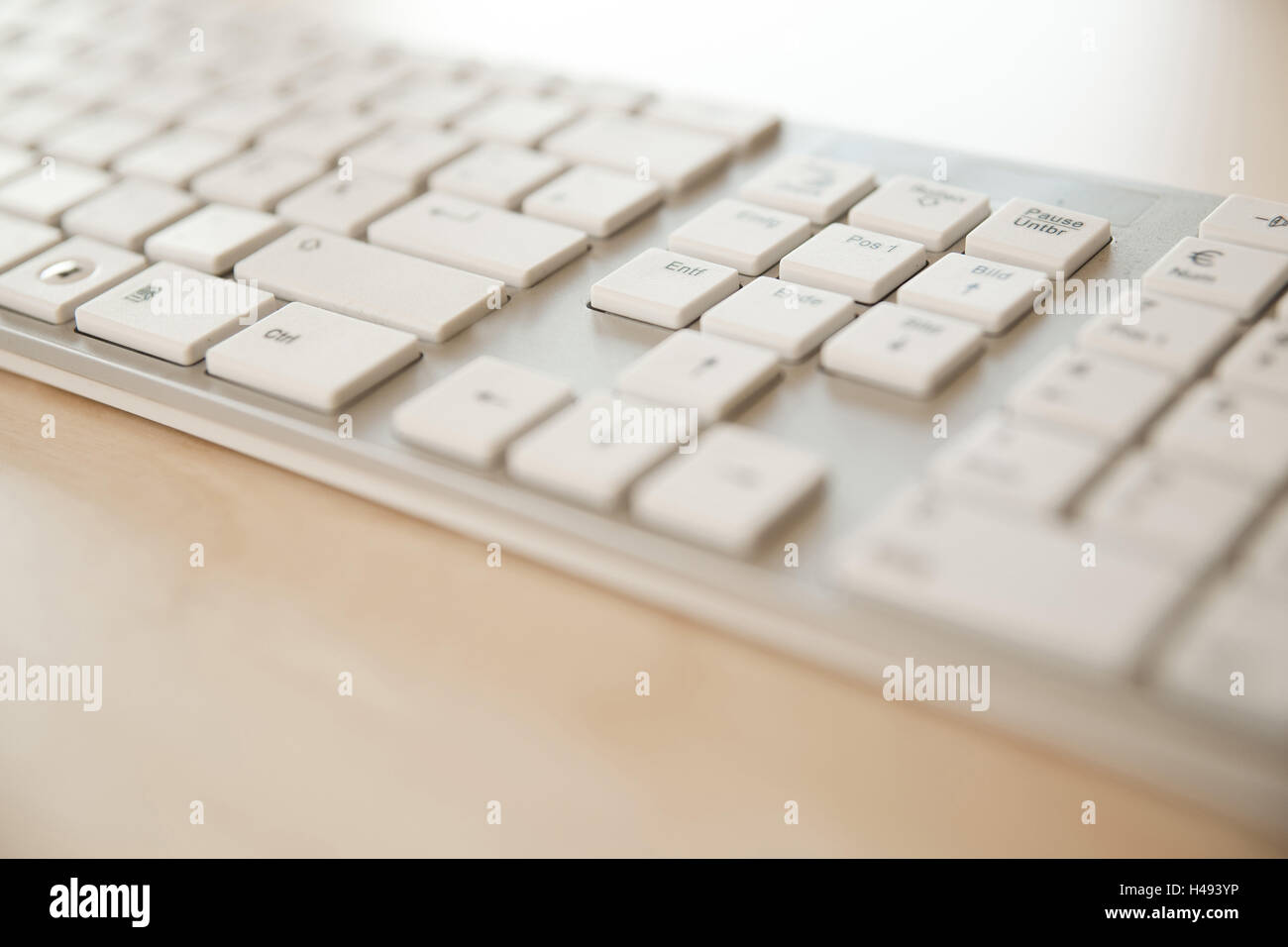 Computer keyboard on table, close-up Stock Photo - Alamy