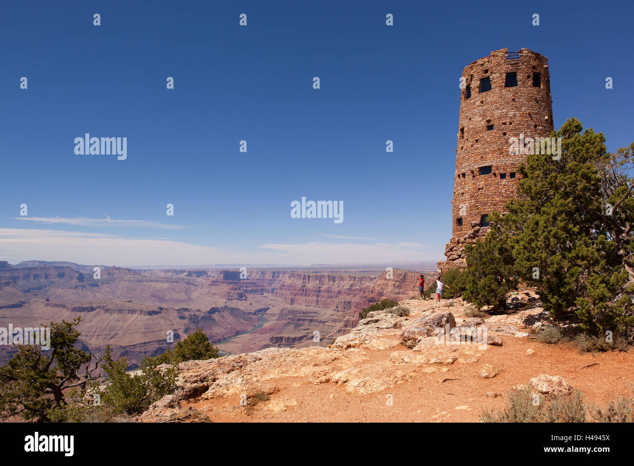USA, Grand Canyon National Park, Desert View Watchtower Stock Photo - Alamy