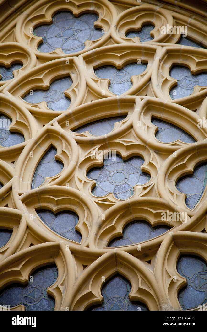 Church window of the Iglesia de San Salvador in Getaria, province ...