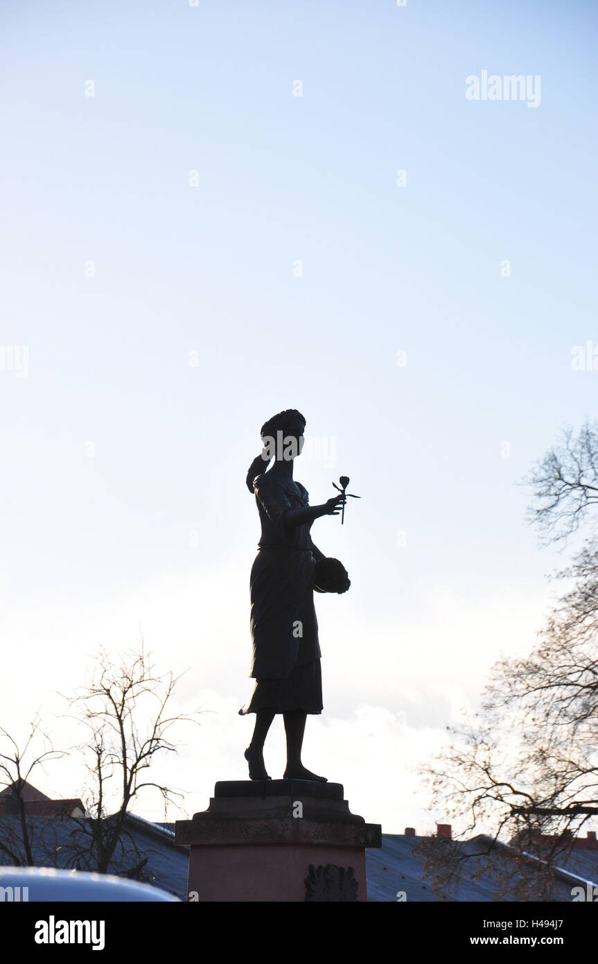 Germany, Saxony-Anhalt, Quedlinburg, bronze freeze frame Stock Photo ...