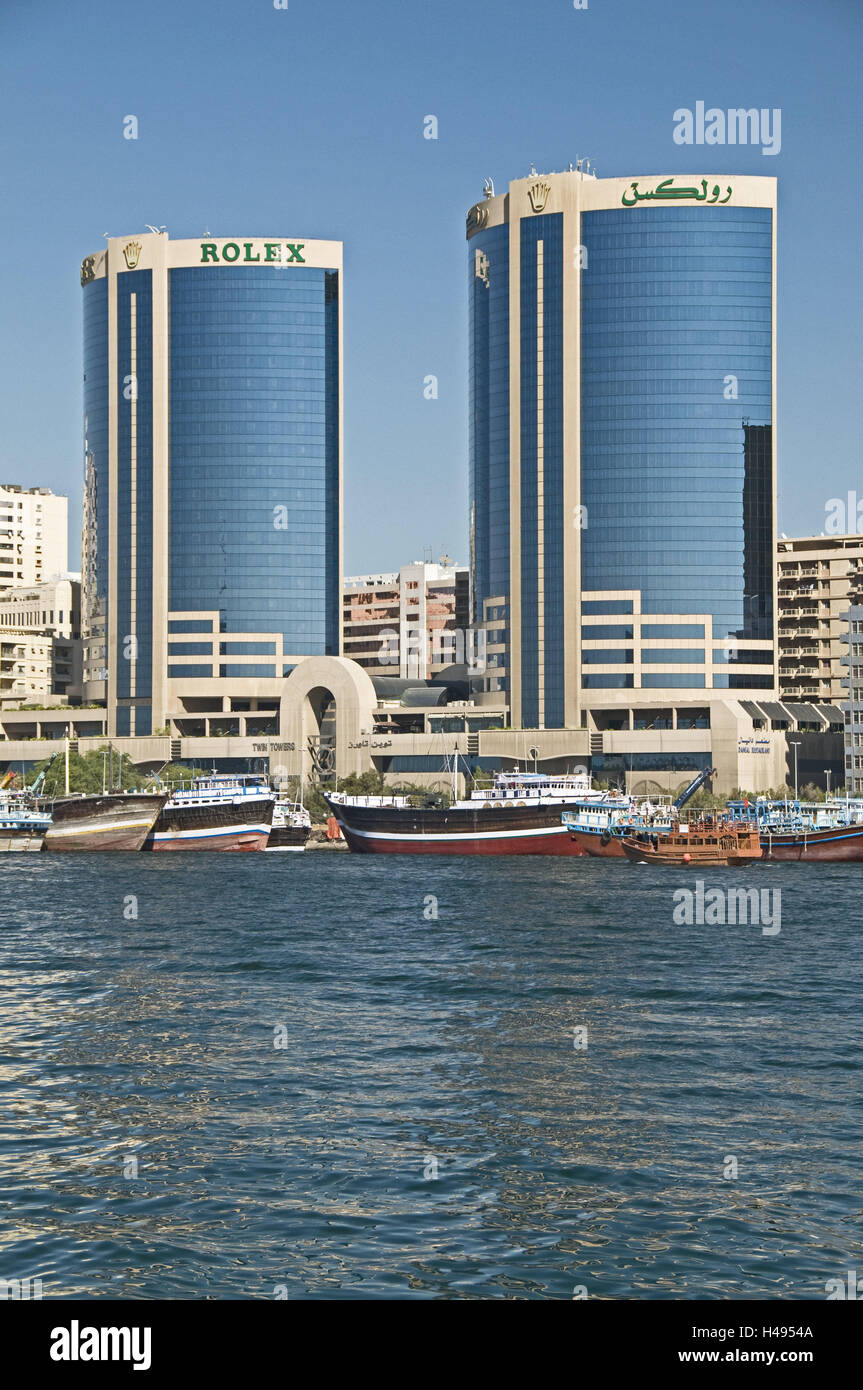 VAE, Dubai, high rises, Twin of Towers Stock Photo - Alamy