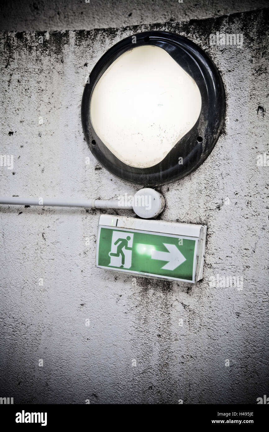 Emergency exit notice hi-res stock photography and images - Alamy