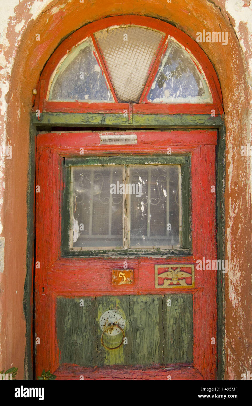 Greece, Crete, Asomatos, door in the village museum Stock Photo - Alamy