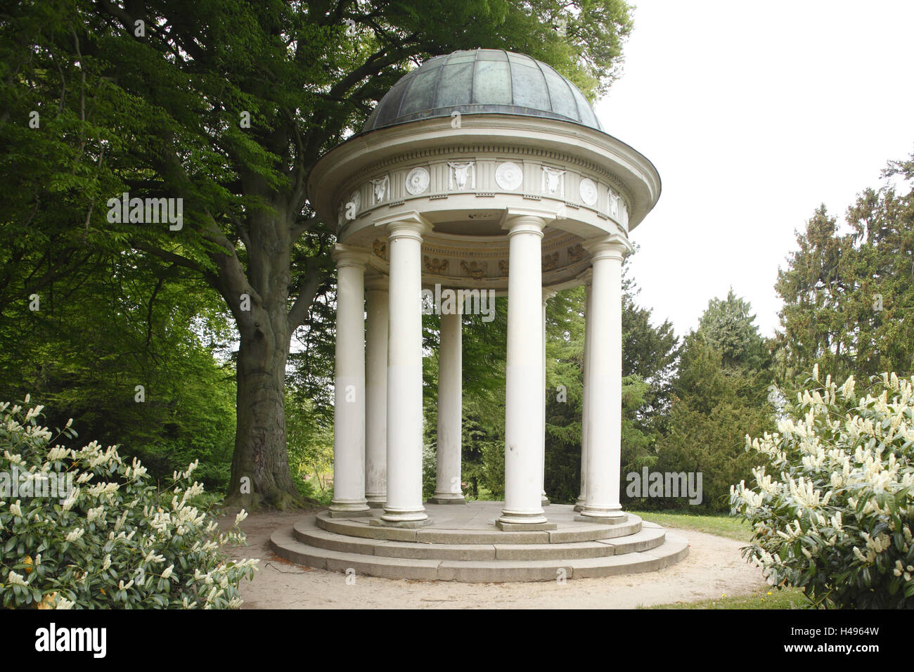 Germany, Schleswig - Holstein, Eutin, solar temple in the lock garden ...