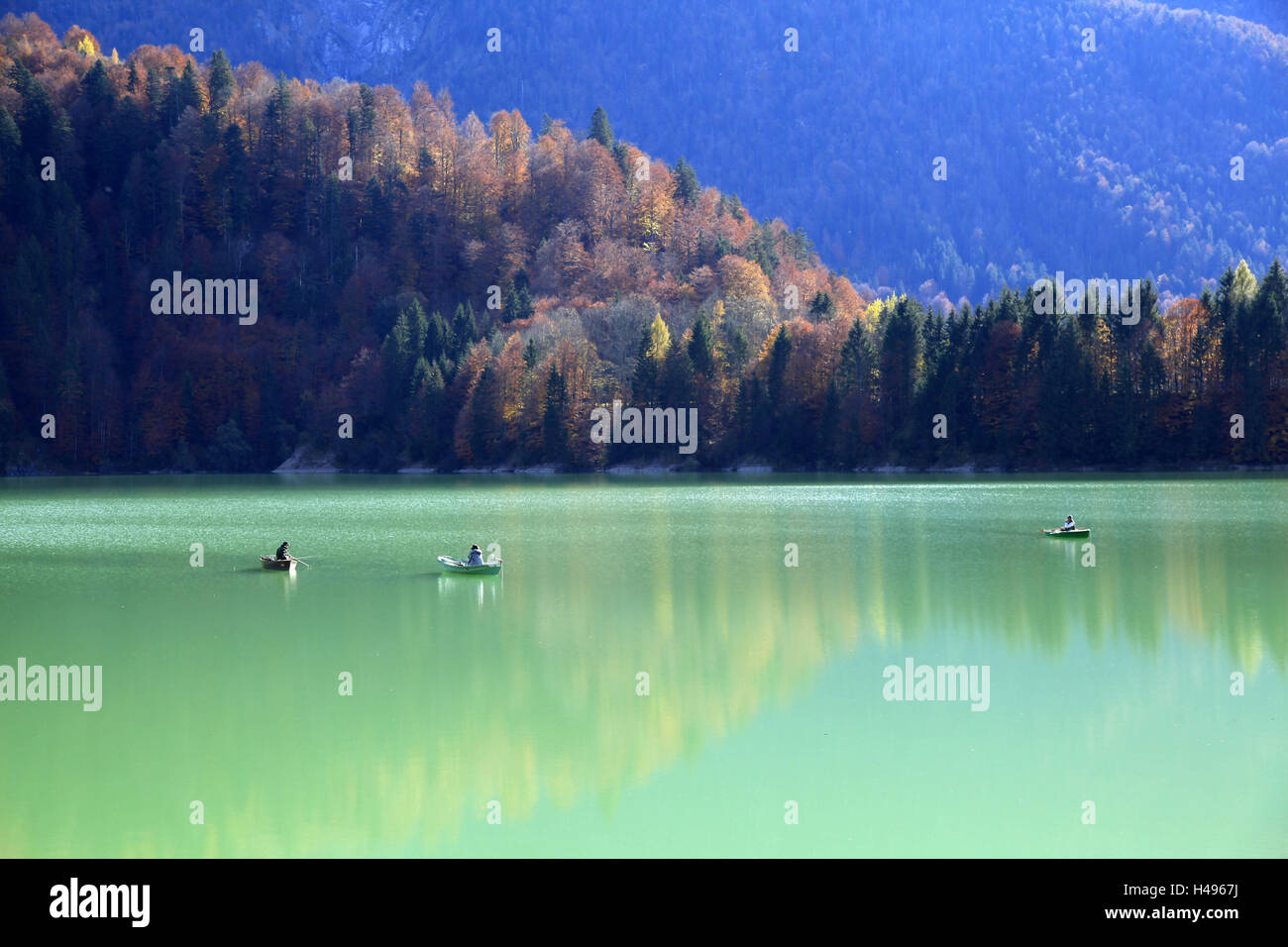 Germany, Bavaria, Upper Bavaria, Sylvensteinspeicher, waters, lake ...