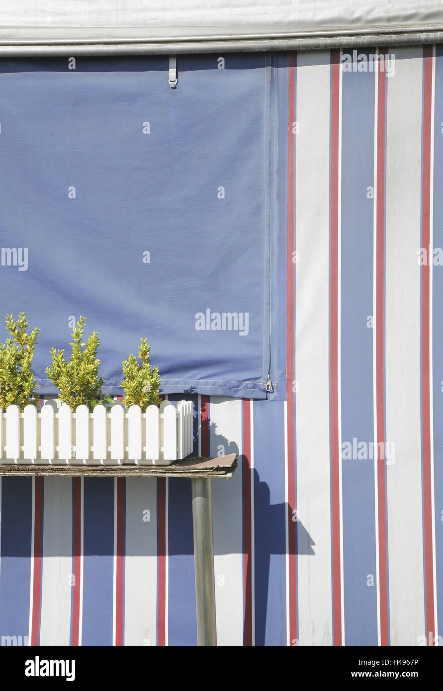 View at tent wall with window box Stock Photo - Alamy