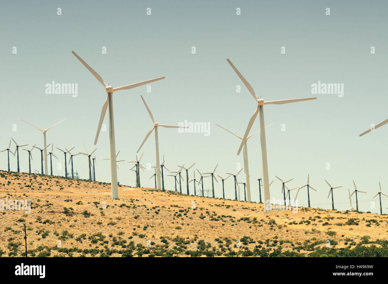 Field, wind turbines Stock Photo - Alamy