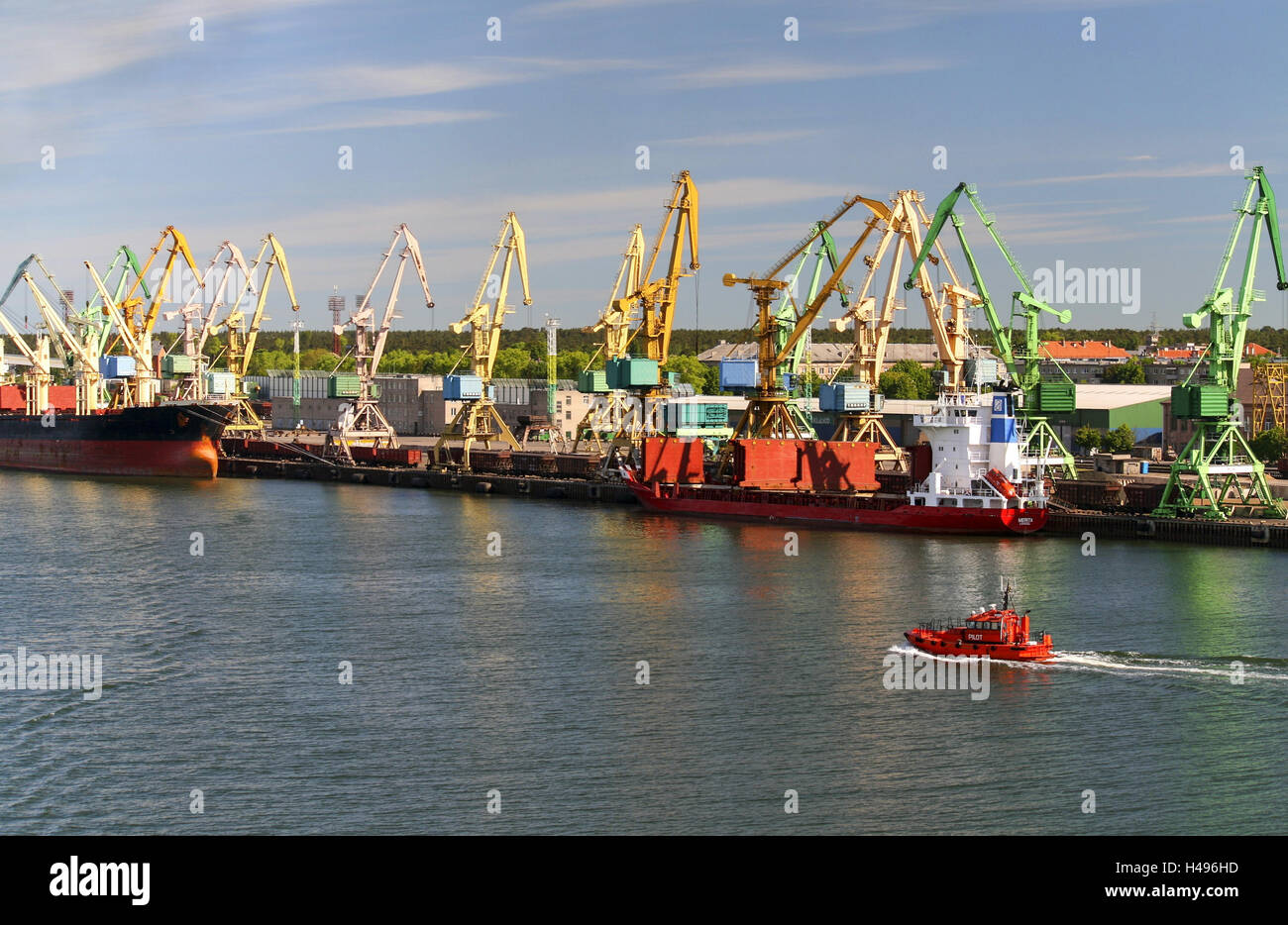 Lithuania, Klaipeda (Memel), harbour, cranes Stock Photo - Alamy