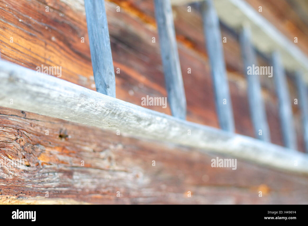 wooden conductor in wall of a house, medium close-up, detail Stock ...