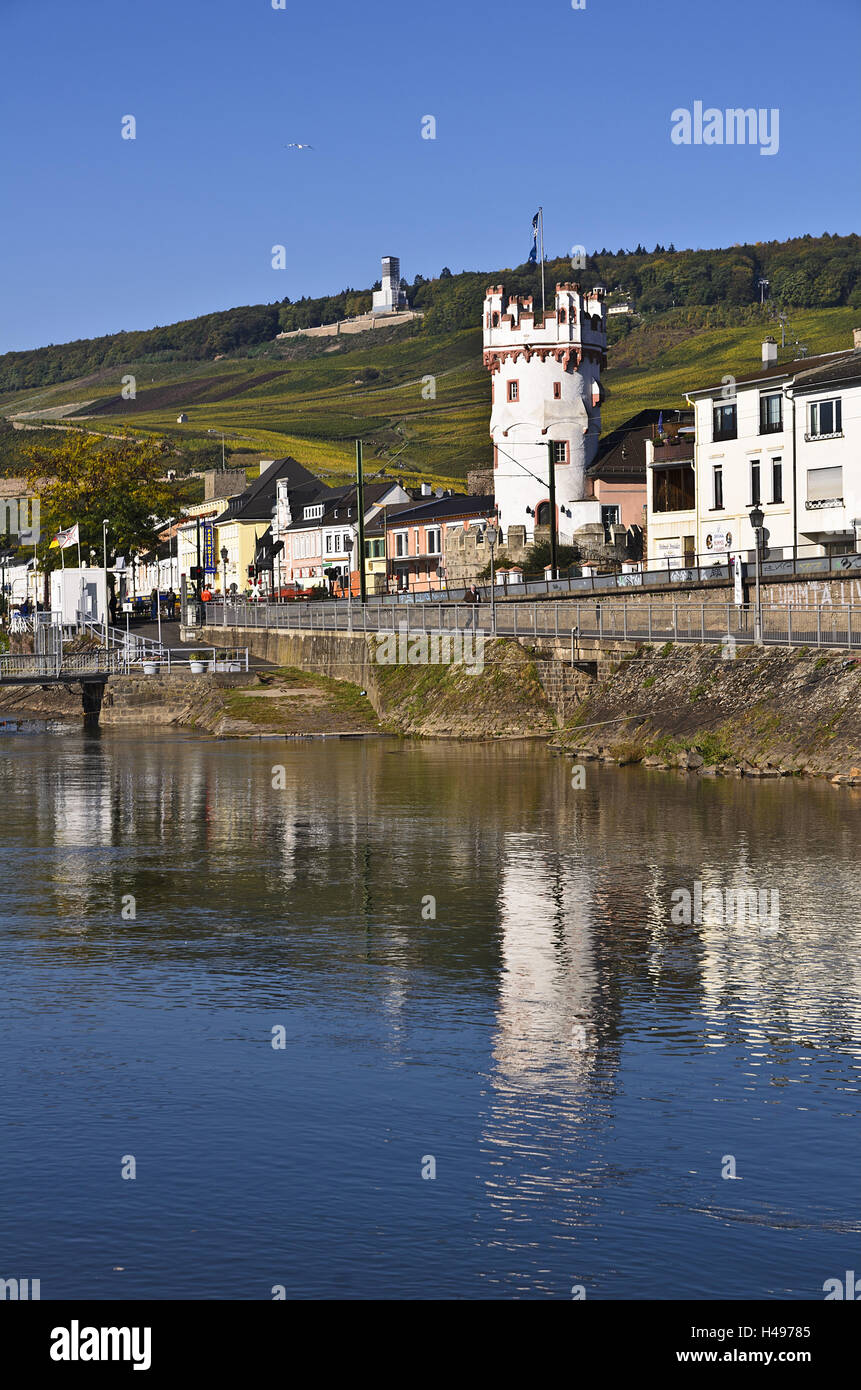 Rhine promenade with eagle tower hi-res stock photography and images ...