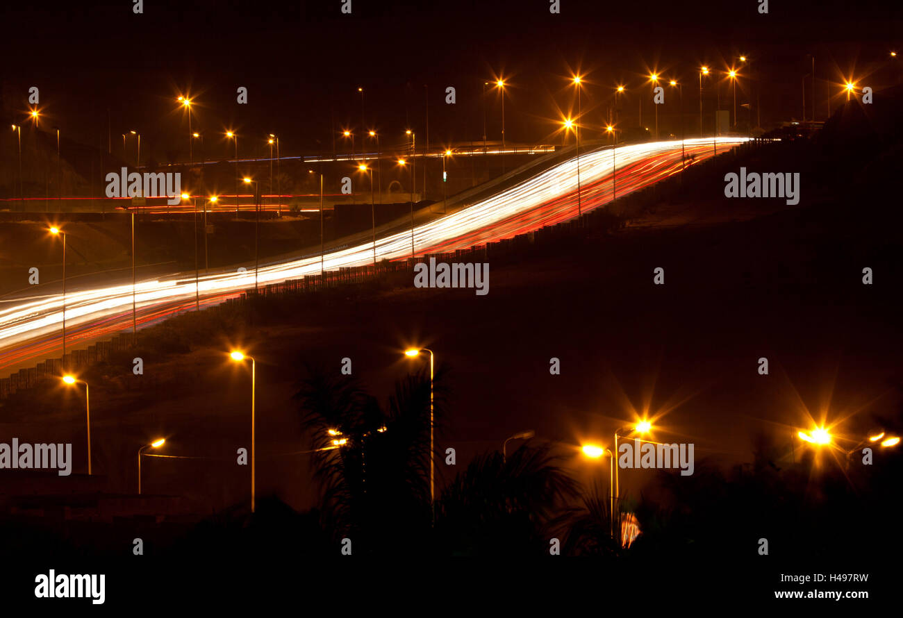 Egypt, Cairo, ring road at night Stock Photo - Alamy