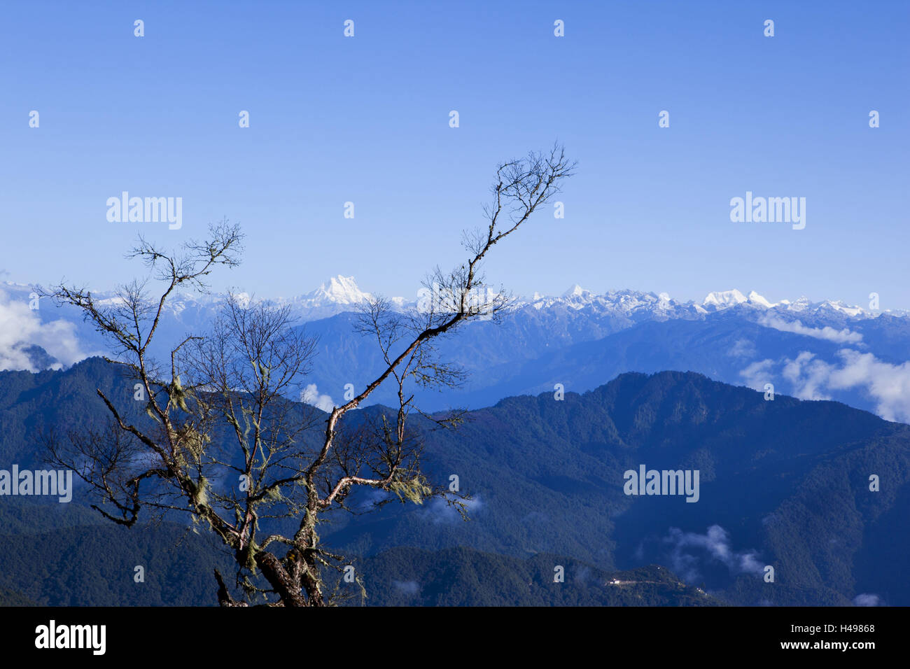 Kingdom of Bhutan, mountain landscape in Bhutan Stock Photo - Alamy