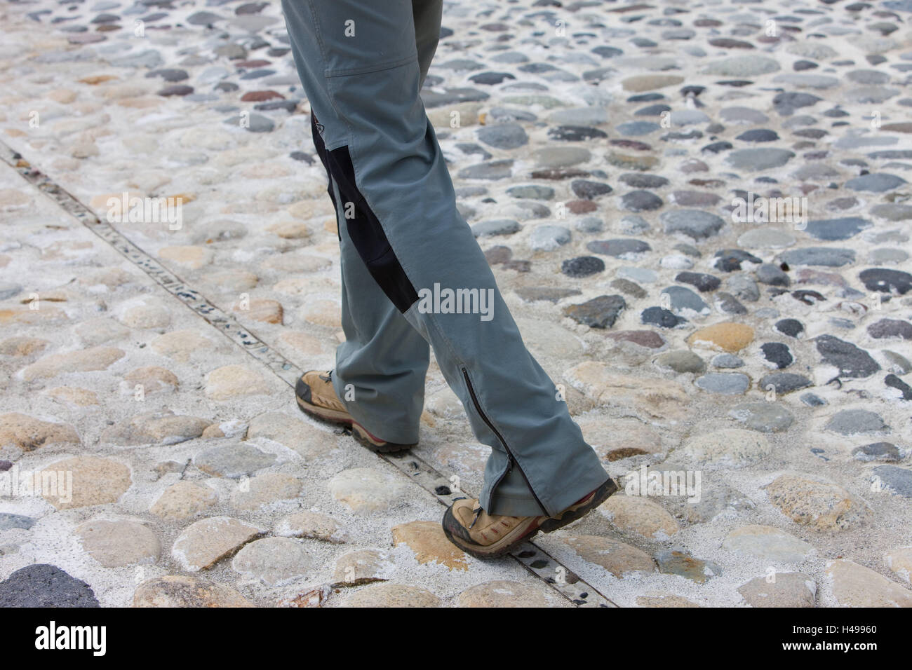 Ecuador, province Pichincha, Cayambe, person, equator line, go, detail ...