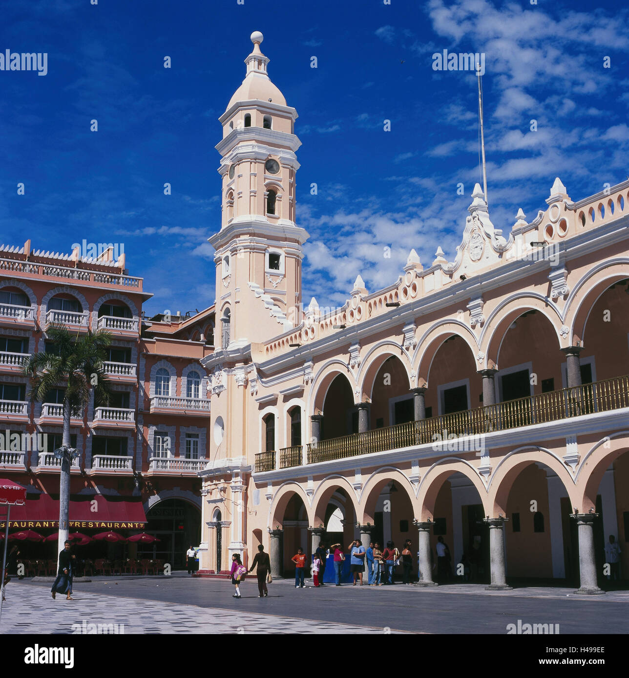 Mexico, Veracruz, plaza de Armas, governor's palace, town, space, city ...