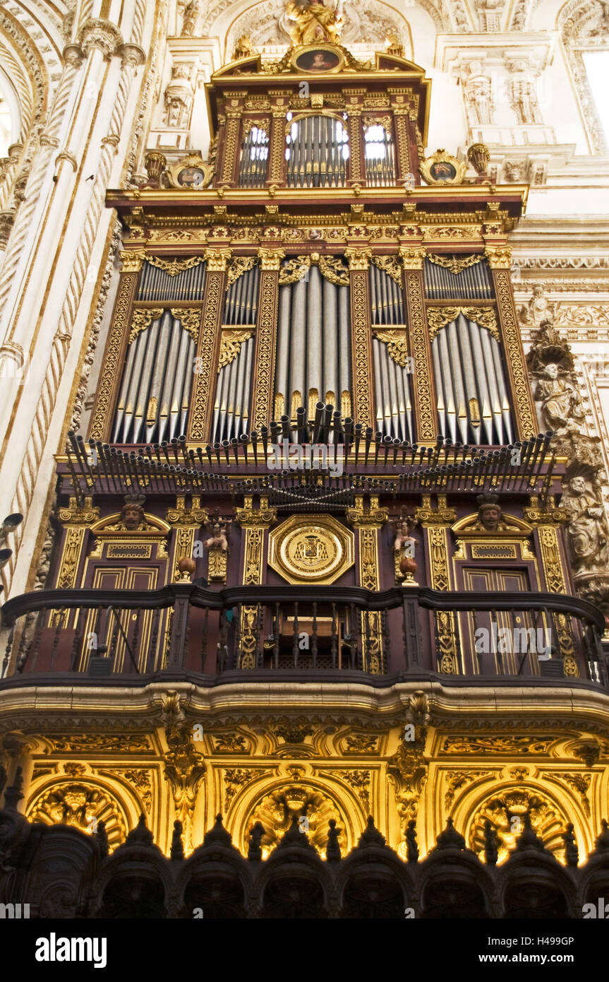 Spain, Cordoba, Mezquita Catedral, cathedral, interior, organ brochure ...