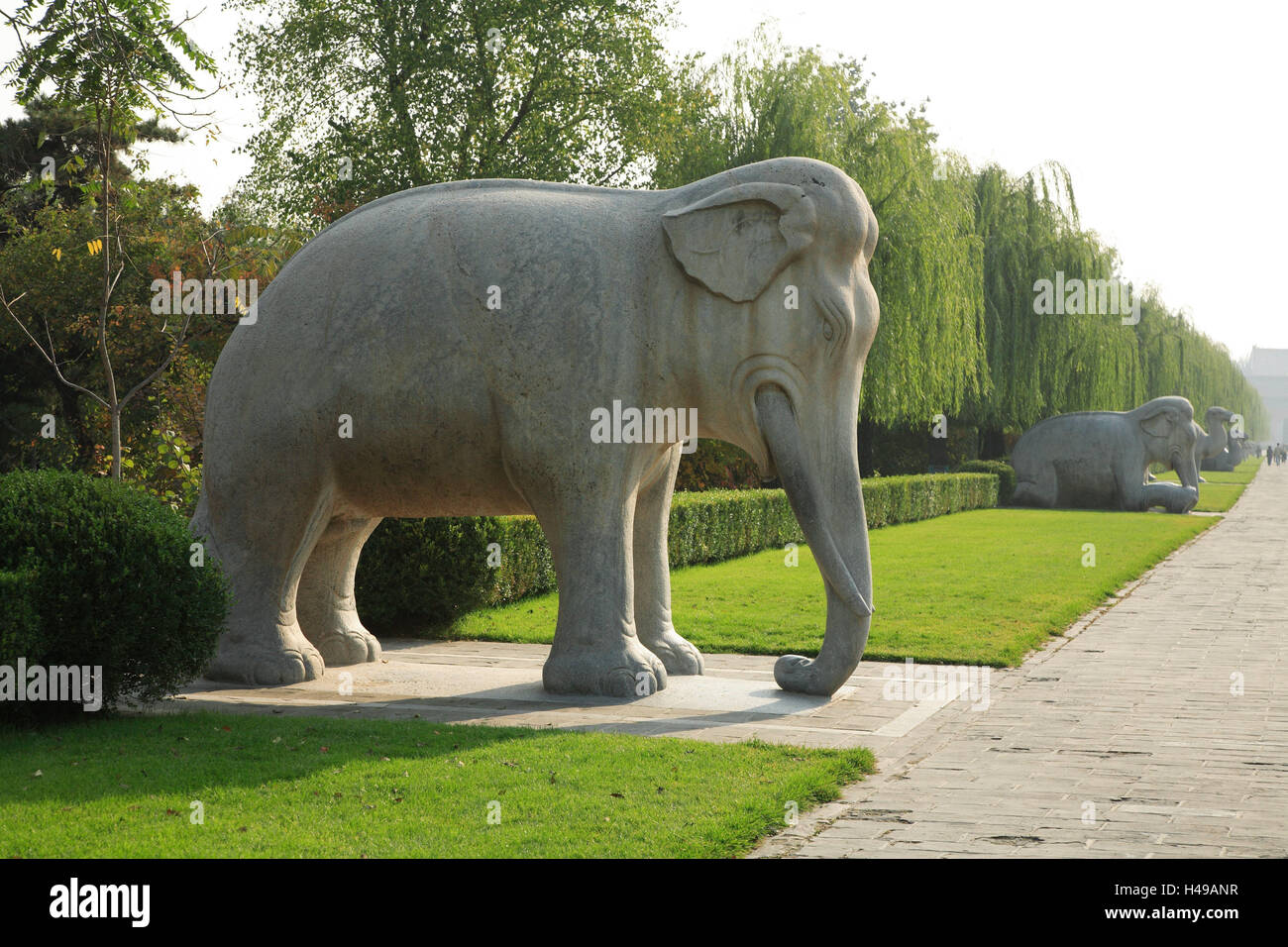 China, Ming tombs, Ming-Shisan-Ling, soul way, Shendao, animal ...
