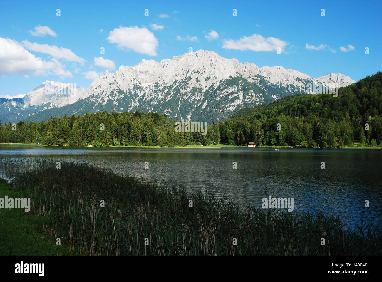 Germany, Upper Bavaria, Mittenwald, loud lake, Bavaria, Werdenfels ...