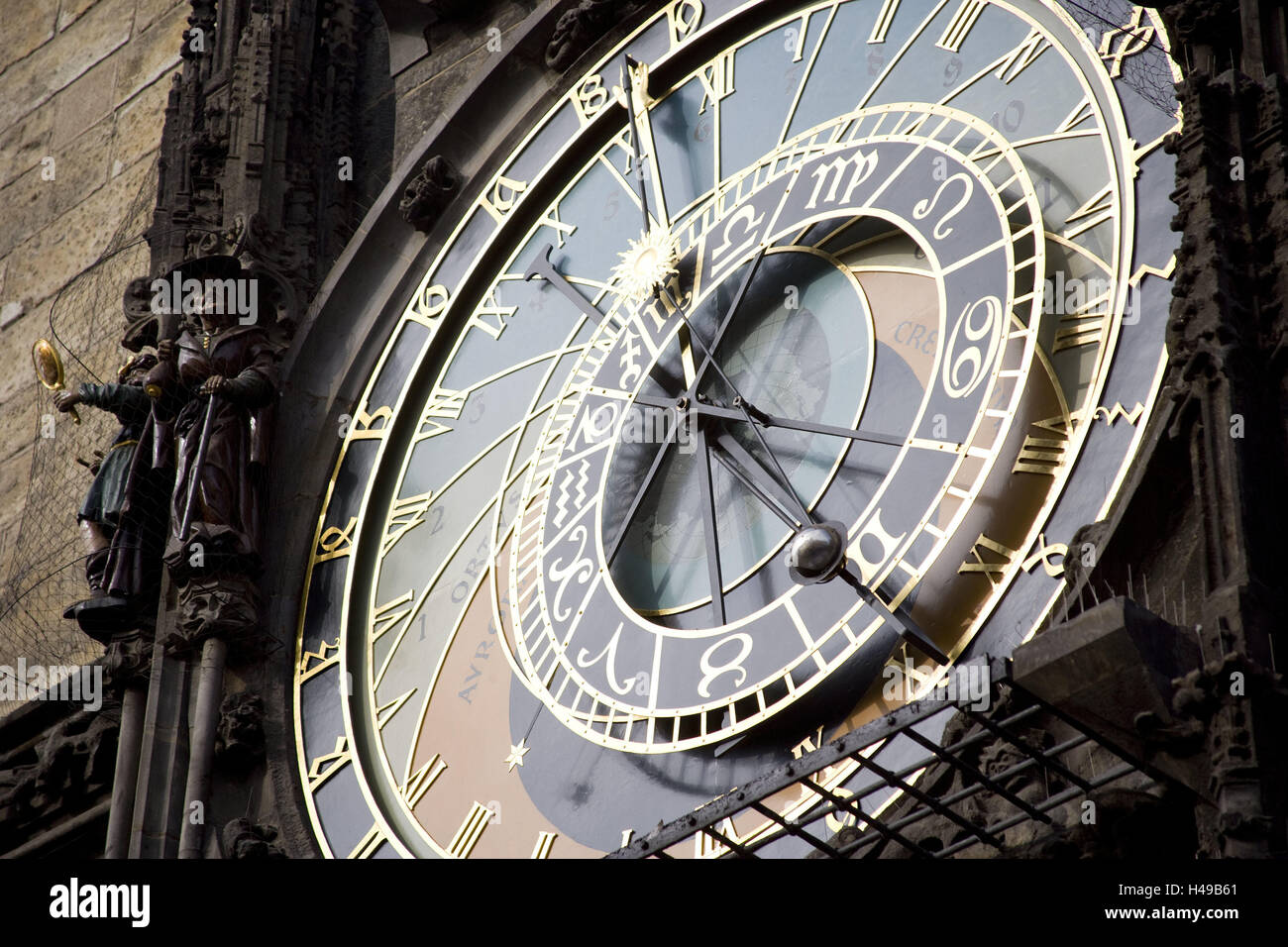 Sundial, town square, market square, old town, Prague Stock Photo - Alamy