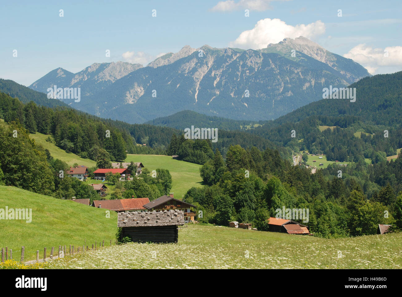 Germany, Bavaria, Garmisch-Partenkirchen, Schlattan, mountain landscape ...
