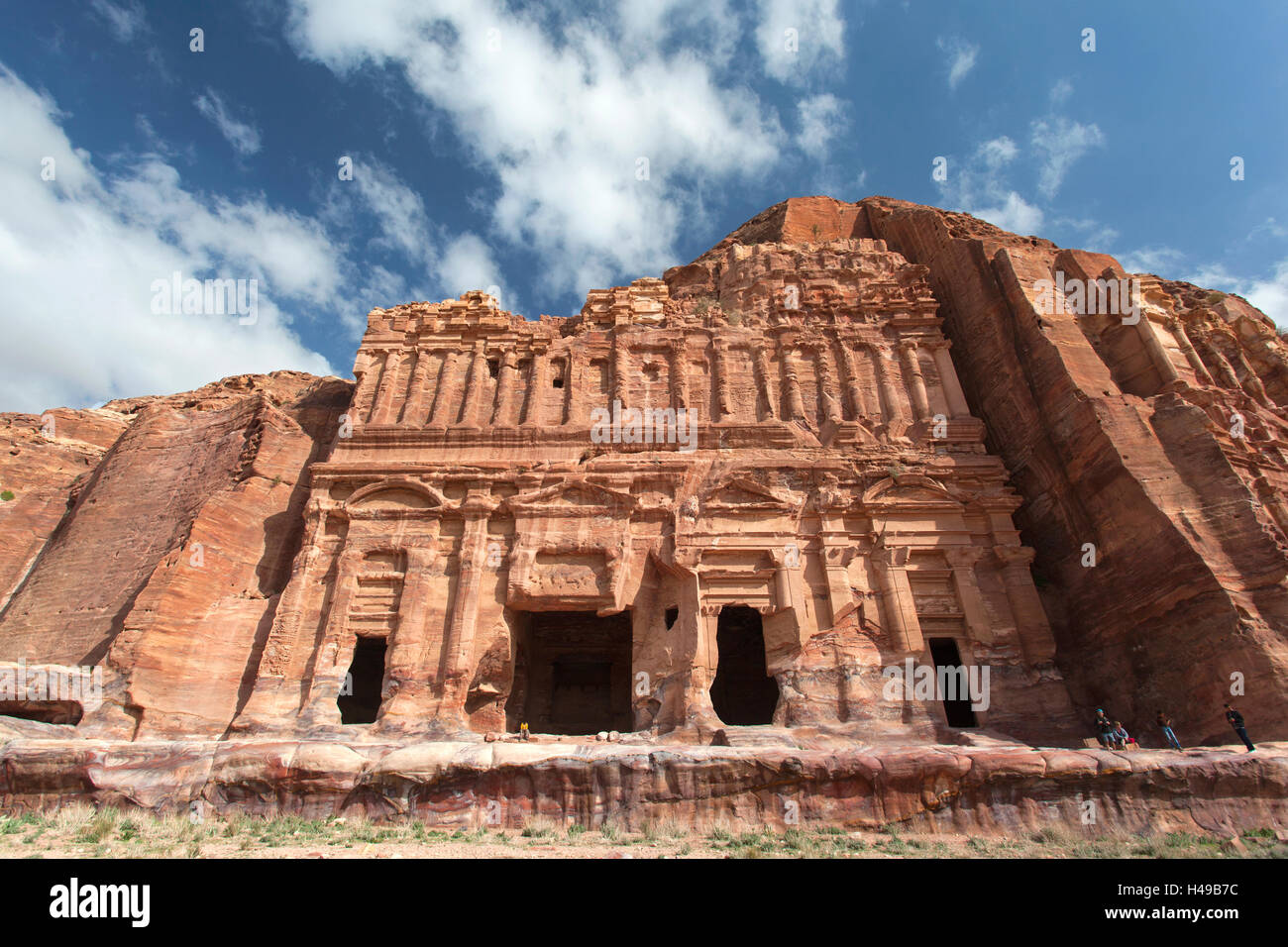 The "Palace tomb" inside the lost city of Petra, Jordan, Middle East ...