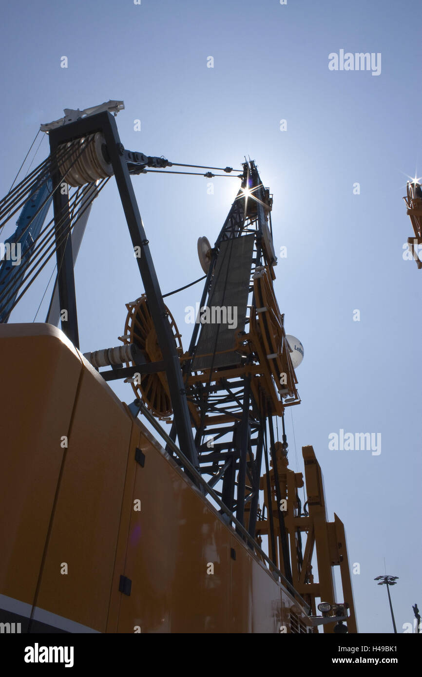 Crane, back light, below shot Stock Photo - Alamy